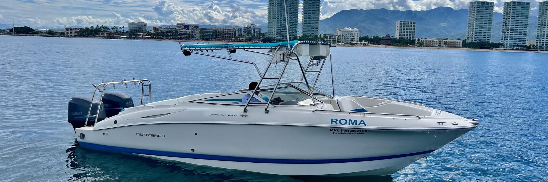 Puerto Vallarta 26ft Monterey yacht, ROMA boat rental 3670 | sail.me